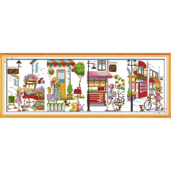 Romantic street – Needlework Australia
